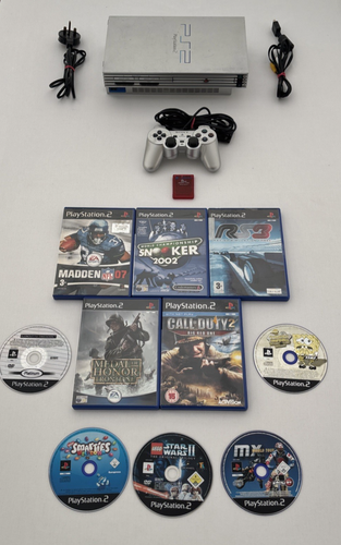 PlayStation 2 Silver Console And Games PS2 | eBay UK