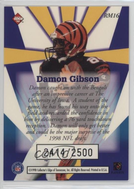 1998 Collector's Edge Masters Rookie Masters /2500 Damon Gibson #RM16 ...