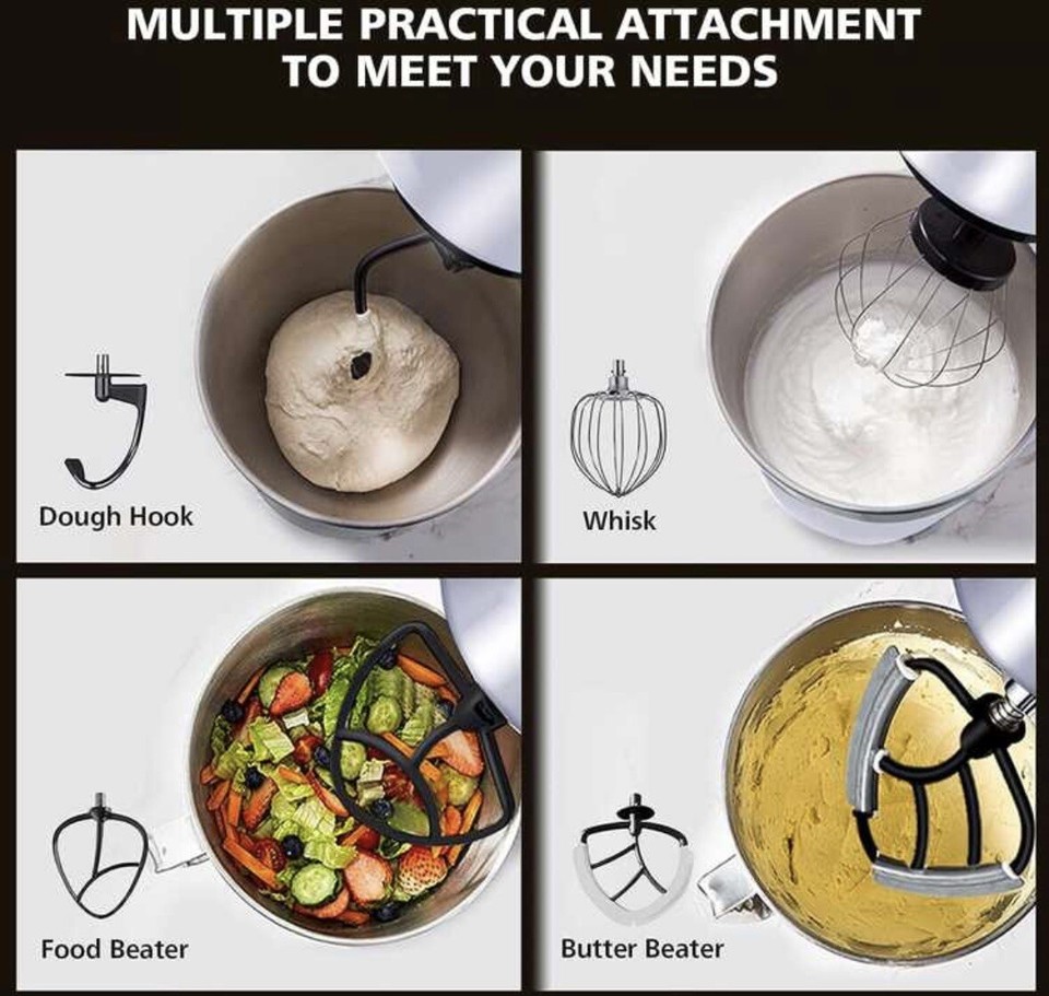 CHEFTRONIC Stand Mixer, 7 Qt Tilt-Head Electric Household Stand Mixer ...