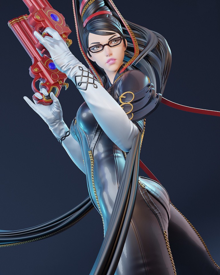 Bayonetta Painted 1/4 3D Printed 12K Figure Statue Resin Model Kit ...