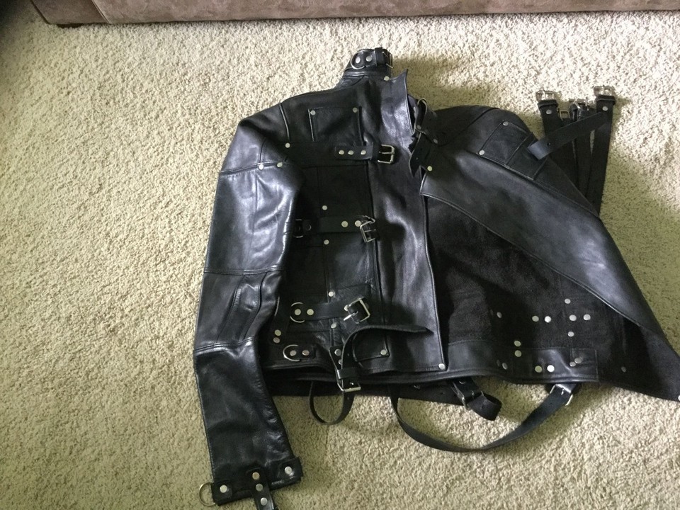 Men Leather Straitjacket Straight jacket without Locking Buckles | eBay