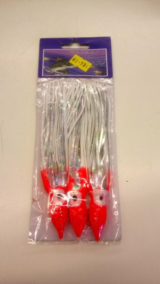 LASER SQUID MUPPETS 14CM SEA BOAT WRECK FISHING COD LING POLLACK BASS ...