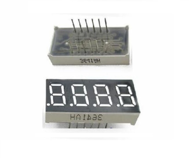 5PCS 0.36inch 7 Segment 4 Digit Common Cathode 0.36" RED LED digital ...