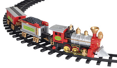 CHRISTMAS TREE TRAIN SET WITH LIGHT, SOUND DECORATION -BATTERY OPERATED ...