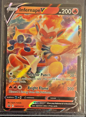 Pokemon TCG Infernape V SWSH252 Ultra Rare 2022 Pokemon Black Star ...