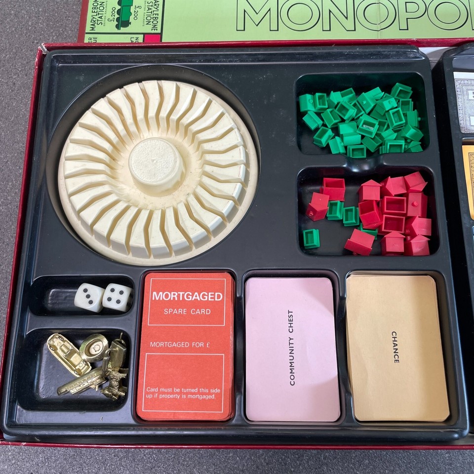 Vintage Monopoly Deluxe Board Game with Carousel & Guilded Tokens ...