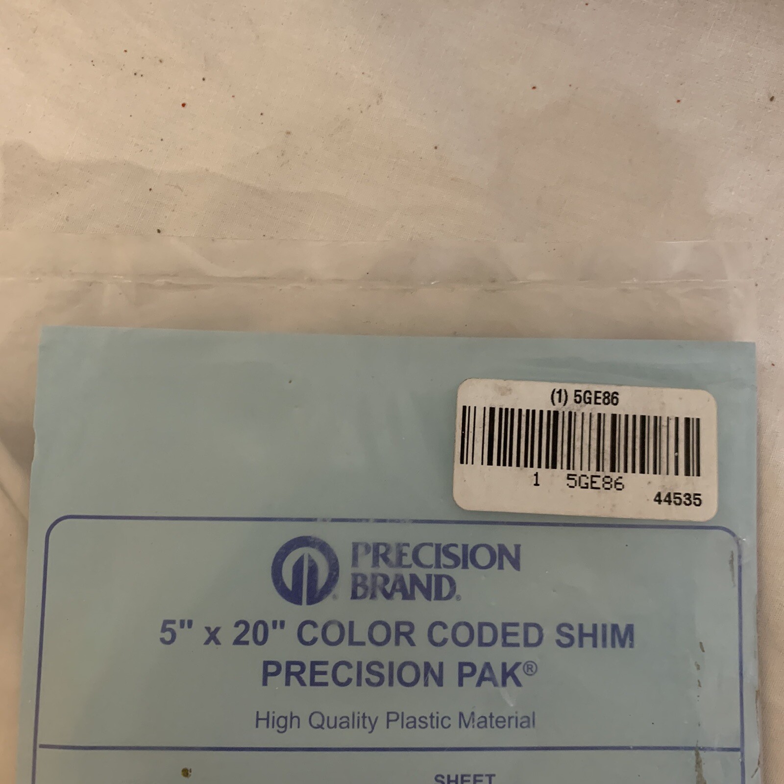 Precision BRAND 44635 Shim Stock Sheet Polyester 0.005 in Pk10 for sale ...