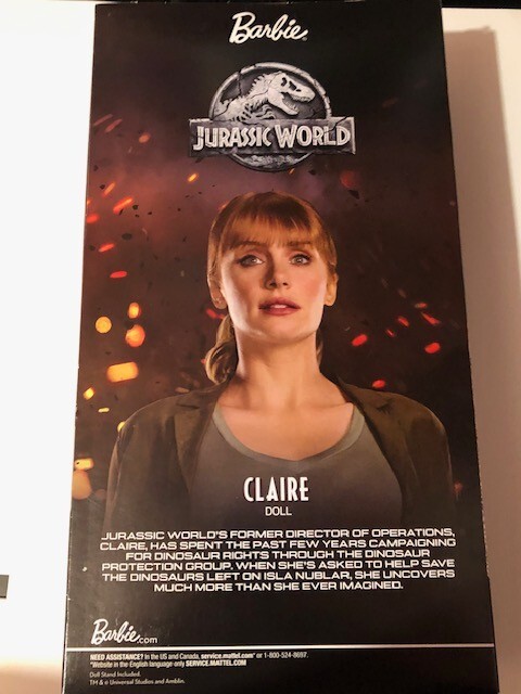 Mattel Barbie Signature Jurassic World Claire Barbie Doll Bryce Dallas ...