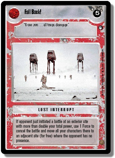 SWCCG: Fall Back! [Ungraded] Hoth Star Wars CCG Decipher | eBay