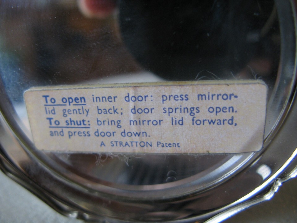 Antique Vintage Silver ENGLAND Lithograph Couple Maiden Dog STRATTON ...