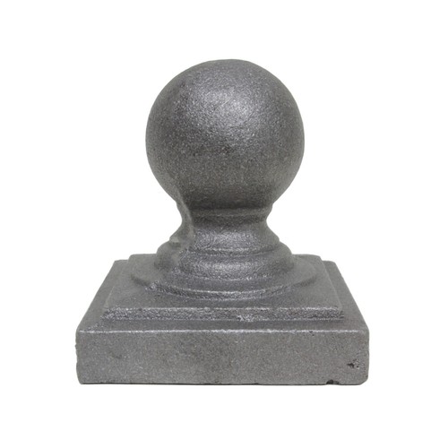 Cast iron Ball Fence Finial Square Topper Post Caps For 4 x 4" Posts ...