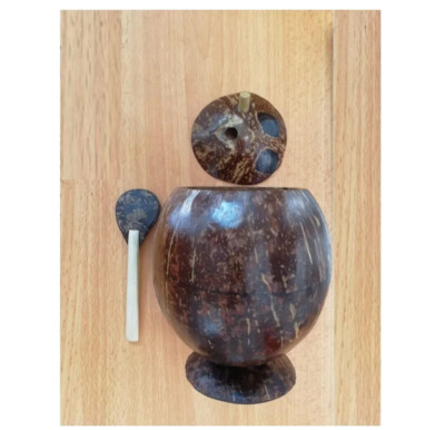 Coconut Shell Salt Container Lunu Polkatu Handmade | eBay