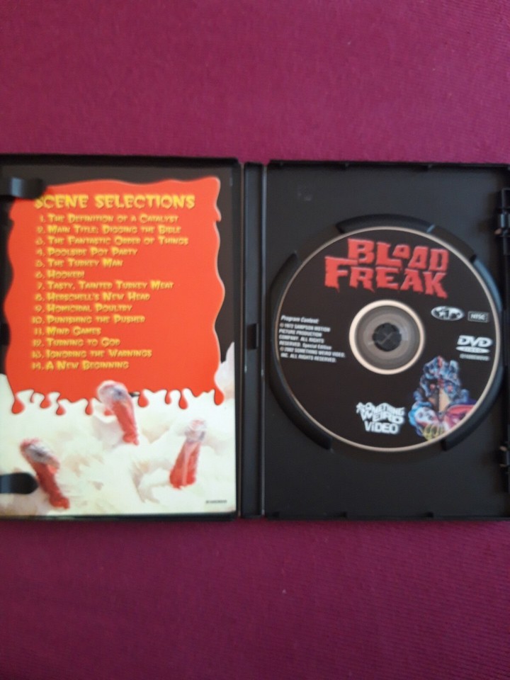 Blood Freak (1972) DVD Rare OOP Something Weird Video SWV Cult Horror ...