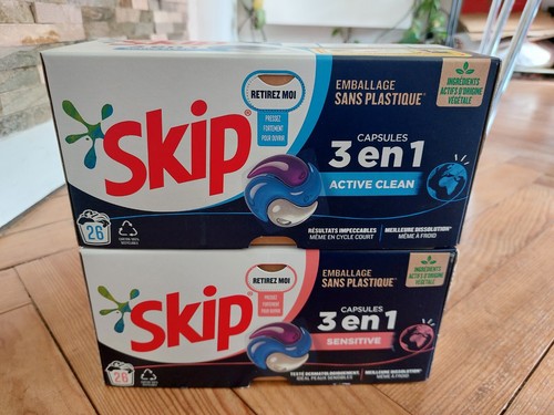 SKIP 52 Capsules Active Clean Sensitive / Lavage Efficacité Fraîcheur | eBay