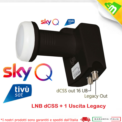 Illuminatore LNB per Parabola Sky Q Gt-s3dcss24 3 uscite 0.1 DB 4k HD ...