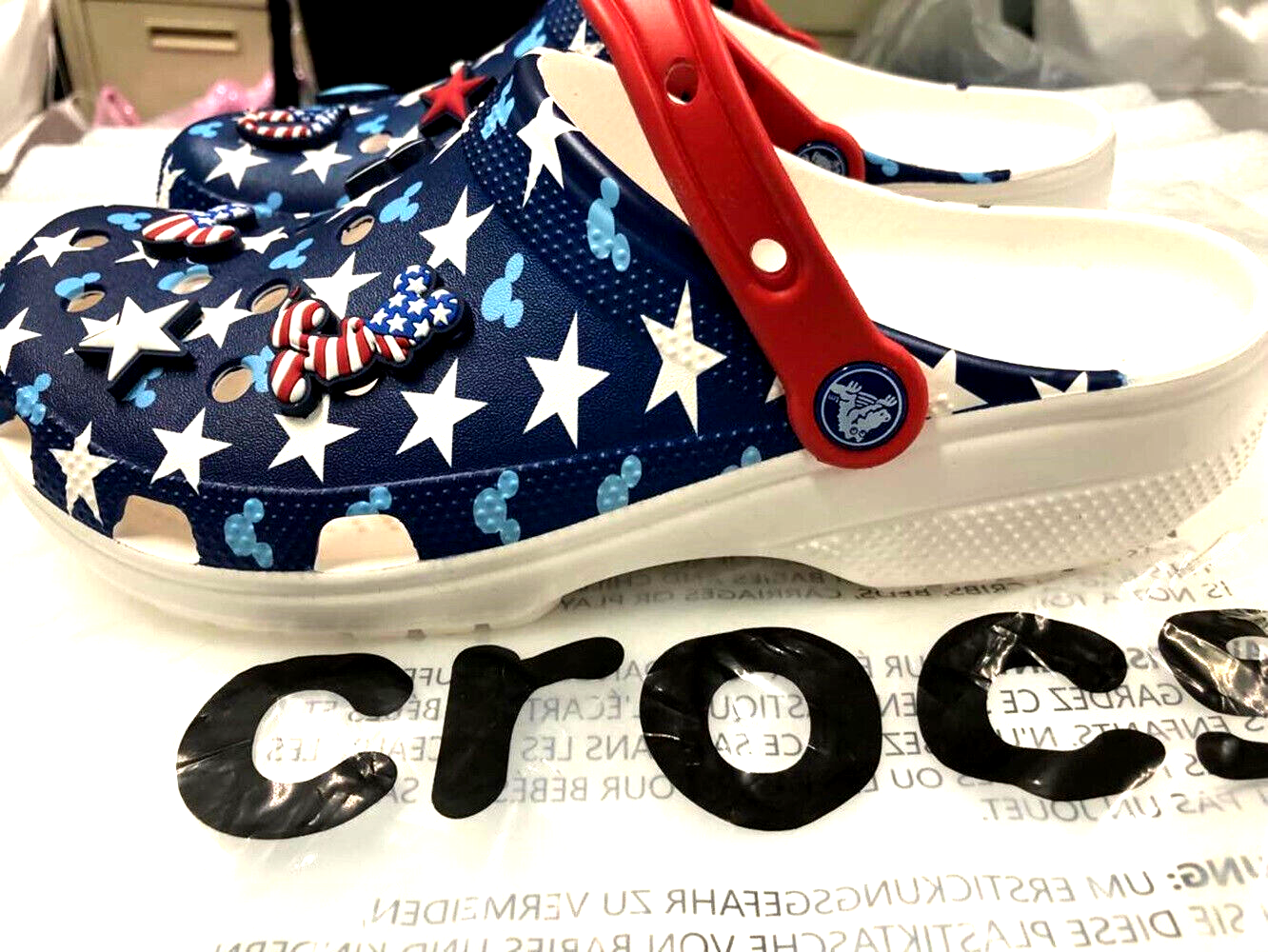 Crocs Classic Clog Americana Disney Edition Adult M9/W11 Theme Park ...