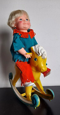 1968 IDEAL Toddler Thumbelina Doll Pull String with Rocking Hobby Horse ...