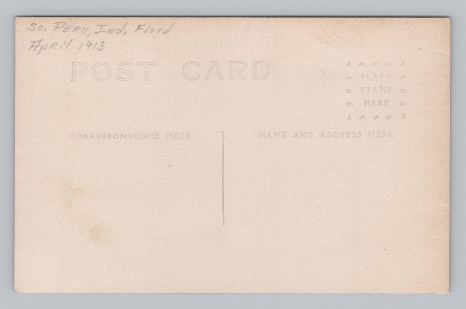 Real Photo Postcard South Peru, Indiana - 1913 Flood | eBay