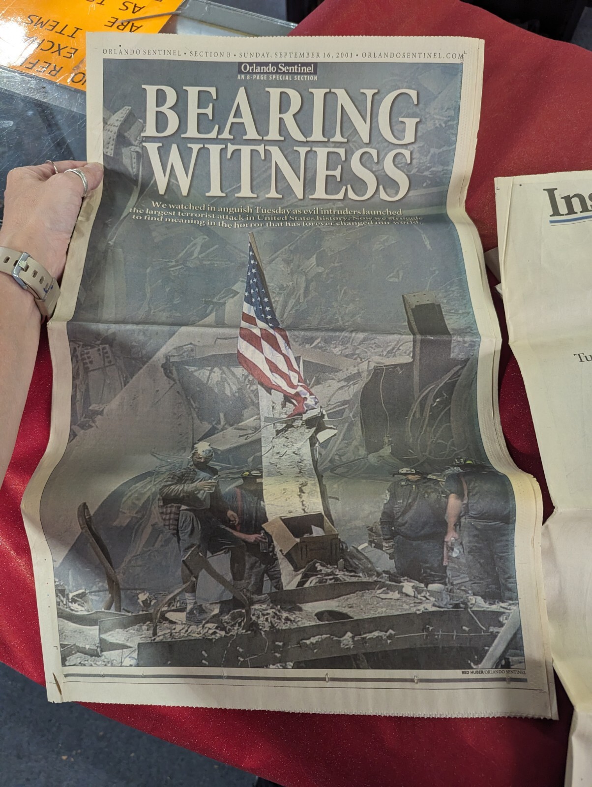 vintage September 16 2001 Orlando Sentinel newspaper tragedies of 9/11 ...