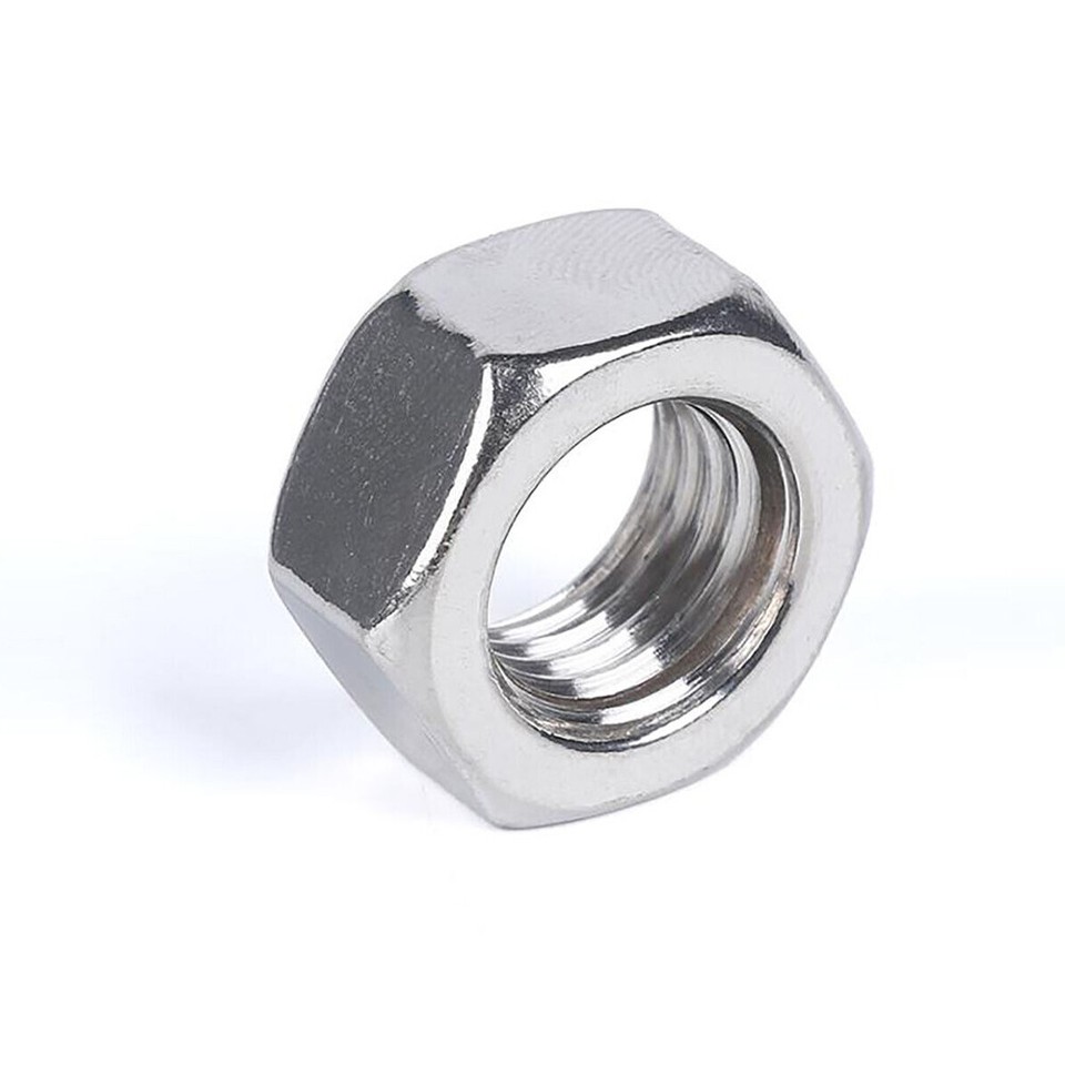 Hex Full Nuts A2 / A4 /201 Stainless Steel / Brass Hexagon Nuts M1 ...