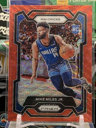 Mike Miles Jr. 2023-24 Panini Prizm Basketball Red Wave Mavericks RC ...
