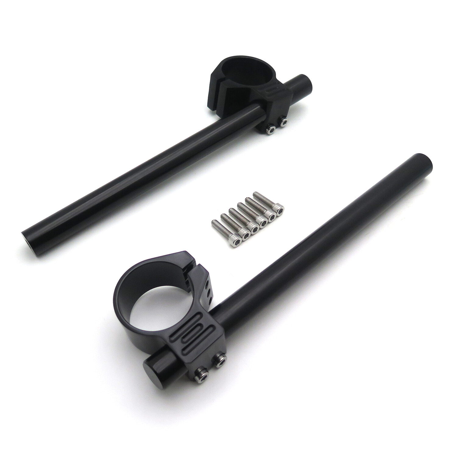50mm Clip Ons With 7/8" Handlebar Universal Black Fork Tube 43mm Tilt 7 ...
