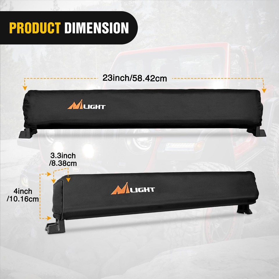 Nilight LED Light Bar Cover 22/32/42/52 Inches Black Nylon Protective ...