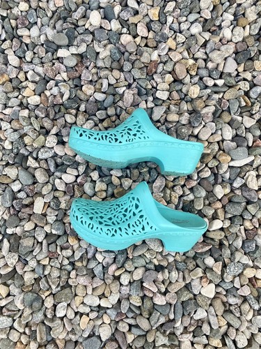 Dansko Pippa Women Molded Clog Shoe, TEAL Thermoplastic Size 39 VGU See ...