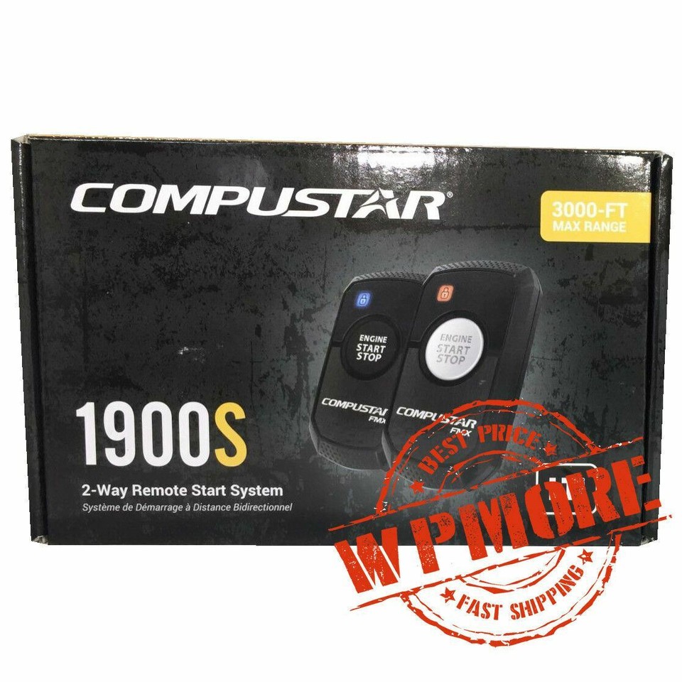 Compustar CS1900-S 2-Way 3000-FT Range LED R3 Remote Start Keyless ...