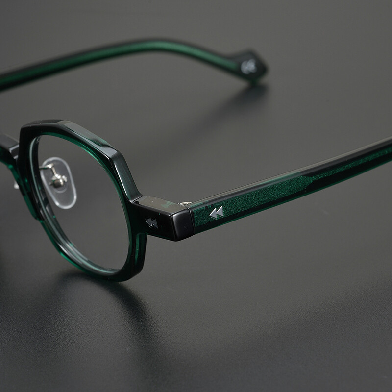 Square Strong Plastic Glasses Frame Small Narrow Lenses Adjustable Nose ...