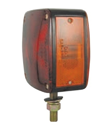 UBLights MTFM5403RA - Amber/Red Fender Mount w/Side Marker, Black ABS ...