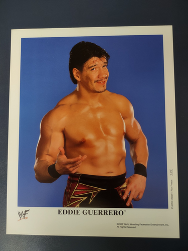 WWF/WWE EDDIE GUERRERO P-676 OFFICIAL LICENSED ORIGINAL 2000 8X10 PROMO ...