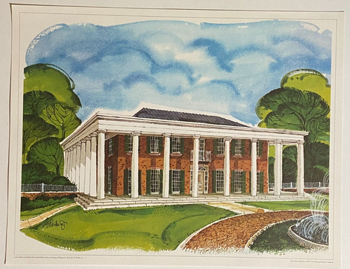 1965 WATERCOLOR LITHOGRAPH PRINT LOT X 2 - FIRST NATIONAL BANK ATLANTA ...