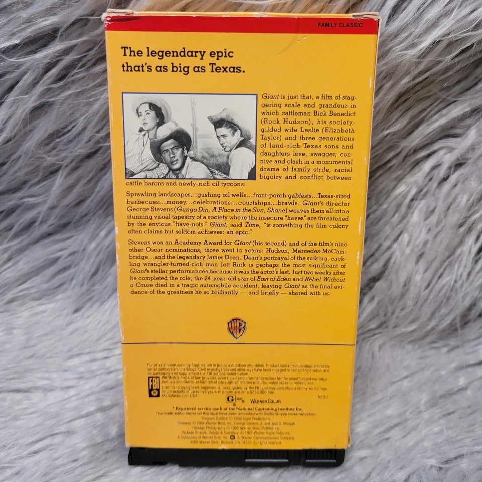 Giant (VHS, 2 tapes) 85391141433| eBay