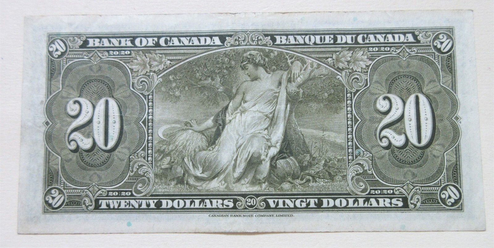 1937 Bank of Canada Twenty Dollar $20 Bill. VF - EF NICE GRADE $20 Bank ...