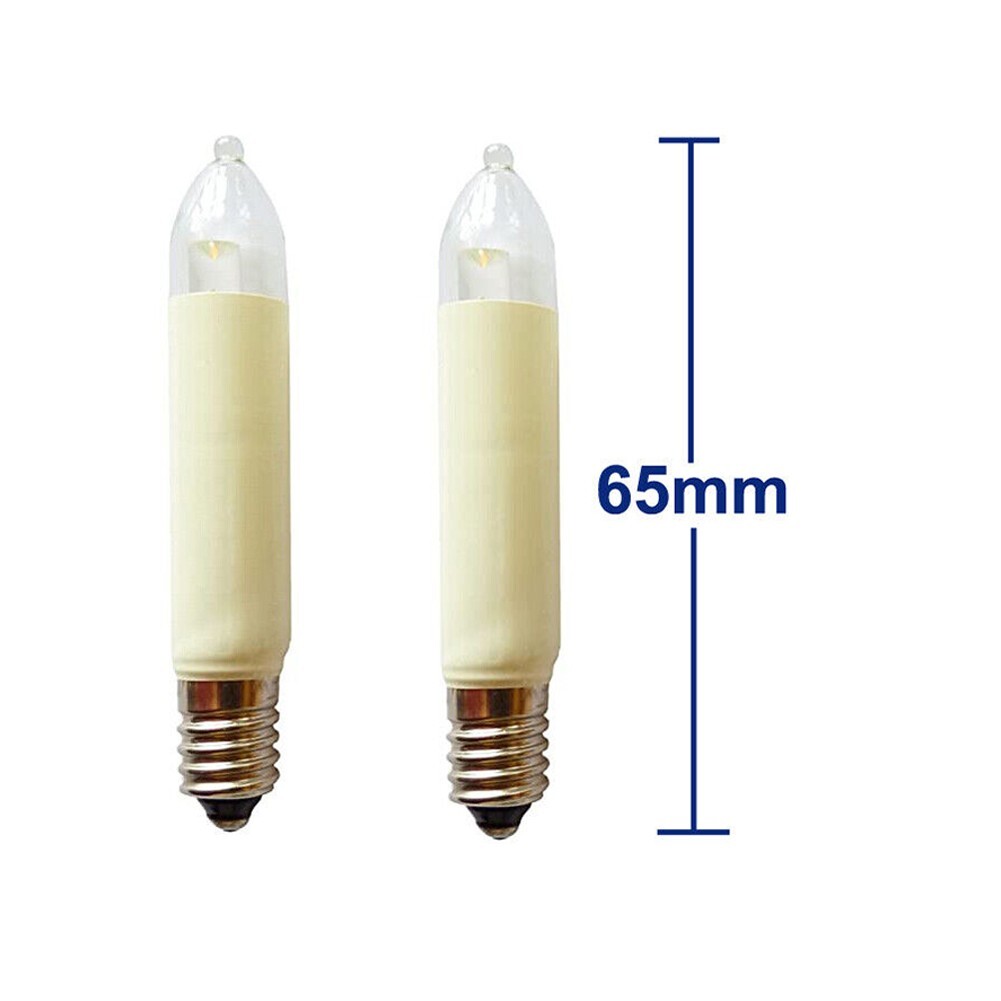 Small Socket Plug Bulb LED Warm White 3000K Length 65mm 10pcs Glass ...