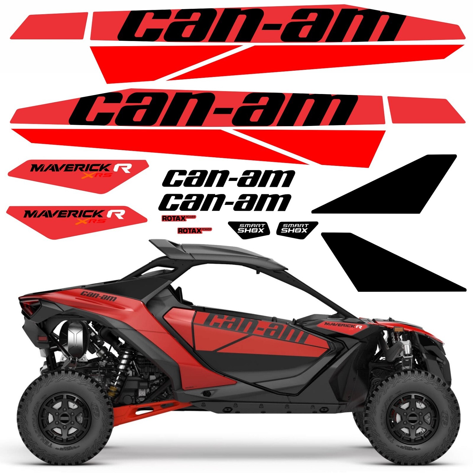 CAN-AM MAVERICK R - XRS / UTV / STICKERS - KIT GRAPHICS - SET DECALS | eBay