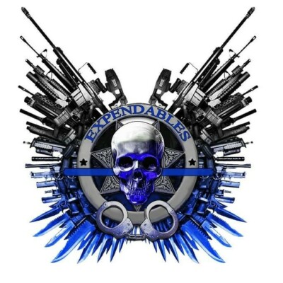 Expendables Decal sticker police law hero thin blue line vinyl window ...
