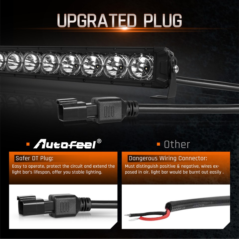 HIMA 4X4 8 inch LED Work Light Bar DRL Light For SUV Boat Truck ATV UTV ...