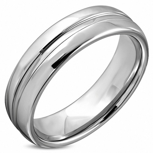 7Mm | Ribbed Comfort Fit Tungsten Carbide Half-Round Ring | eBay