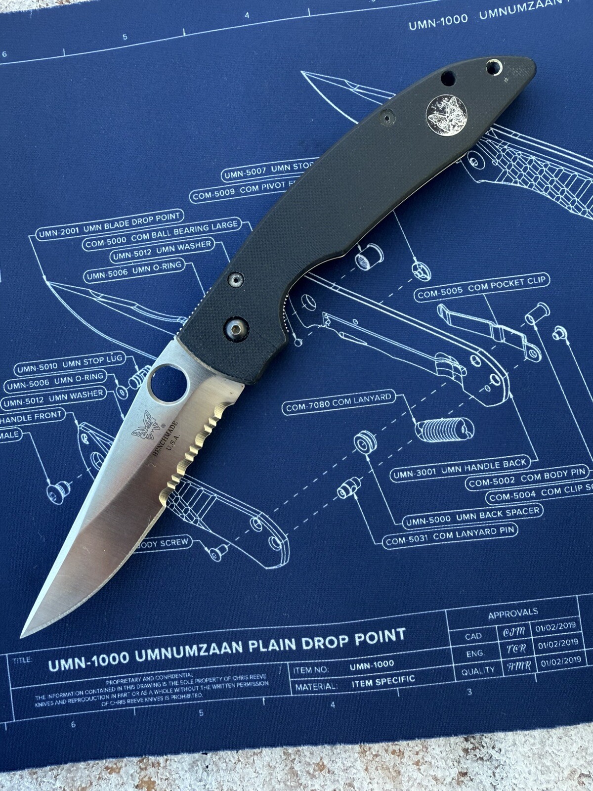 Benchmade Vintage Large AFCK 800s Advanced Folding Combat Knife ATS-34 ...