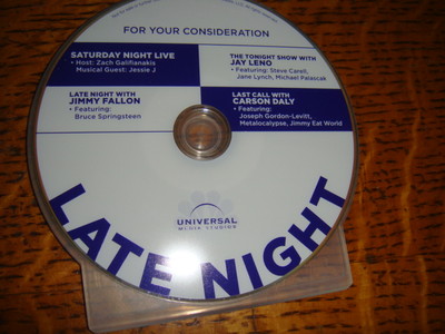 NBC EMMY DVD LATE NIGHT Show Bruce Springsteen STEVE CARELL, JANE LYNCH ...