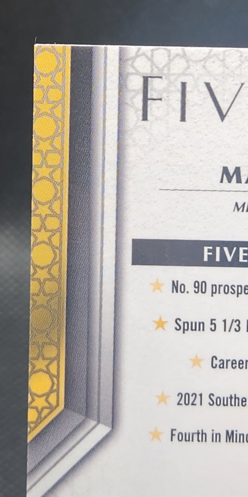 2023 Topps Five Star Max Meyer On Card Auto Rookie Card #FSA-MM Marlins ...