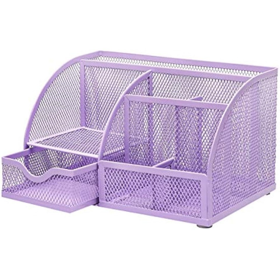 EXERZ Desk Organiser/Mesh Desk Tidy Caddy/Pencil Holder Multifunctional ...