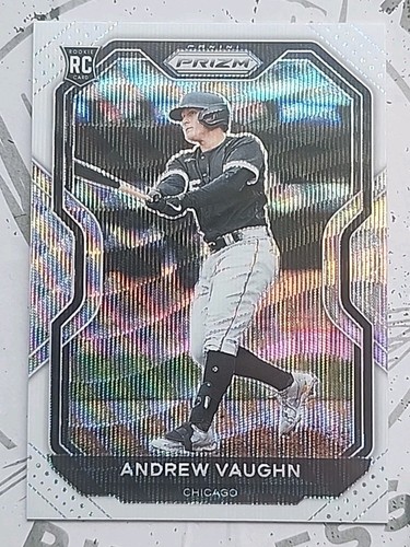 2021 Panini Prizm Baseball 48 Andrew Vaughn White Wave Parallel RC ...