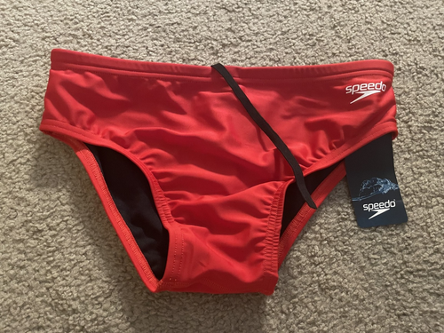 Speedo Pro LT Men's Swimsuit Solid Brief Team Red Bikini Bottom Size 32 ...