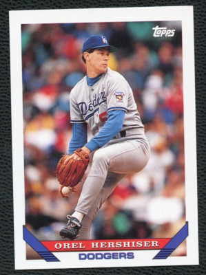 1993 Topps OREL HERSHISER Baseball Card # 255 Los Angeles LA Dodgers | eBay