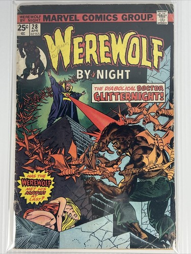 Werewolf by Night #28 Darkness From Glitternight! Gil Kane Cover Marvel ...