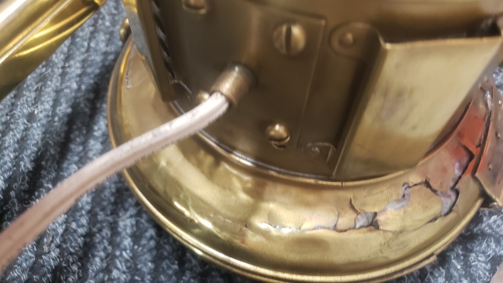 1920s Cadillac Large Brass Headlight Gray & Davis Headlamp Made Floor ...