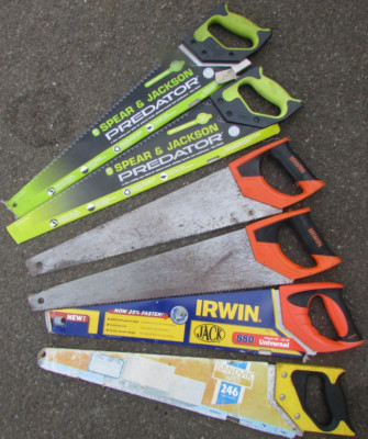 Job Lot of Hand Saws Carpentry Tools Spear & Jackson Irwin & Sandvik ...